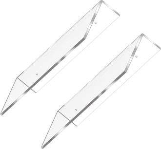 BESPORTBLE Angoily 2 St&uuml;ck Wandregal aus Transparentem Kunststoff 305X15X65cm Schwebendes Aufbewahrungsregal f&uuml;r Wohnzimmer Bad Schlafzimmer Wandmontiertes Platz