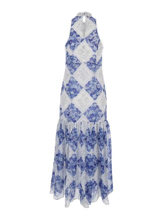 Twinset Womens Dress Floral Multicolour Ramie
