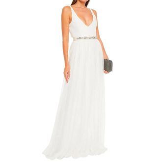 Stella McCartney Embellished gathered silk-chiffon gown Size XS