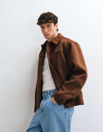 Asos veste effet laine marron