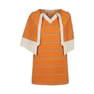 Fidan Novruzova Femme, Robes, Orange, Taille: 38 FR Gaia Short sleeved Polo