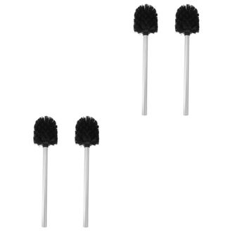 Cabilock 4st&uuml;cke Toilettenb&uuml;rste Aus Edelstahl Mit Ergonomischem Griff F&uuml;r Effektive Badezimmerreinigung Schwarz F&uuml;r Toiletten Ecken Und Schwer Zug&auml;ngliche Ste