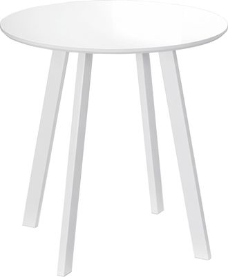 HOMCOM Esstisch 72 x 72 cm Runder Küchentisch für 2 Personen moderner Esszimmertisch mit abgeschrägten Beinen, Tisch für Küche, Esszimmer und Wohnzimmer Weiß