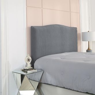 Generic Elastische Version Bettkopfteil Bezug Vollformat Kopfteil Bezug Staubschutzh&uuml;lle f&uuml;r Polsterm&ouml;bel im Schlafzimmer Hellgrau Kopfteil f&uuml;r kalifornisches