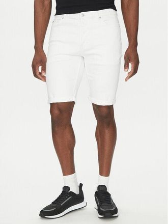 HUGO BOSS Jeansshorts 50537717 Weiß Regular Fit