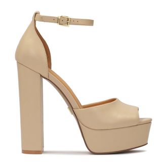 Kazar Beige Plateausandalen mit Absatz - - Shoes - Damen - Beige - 37 EU