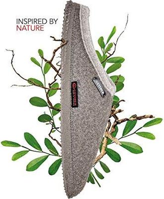 Giesswein Pantoufles Dannheim Nature 45 - Chaussons Chauds en Feutre pour Hommes et Femmes, Mules antidérapantes, Chaussons en Laine Unisexes