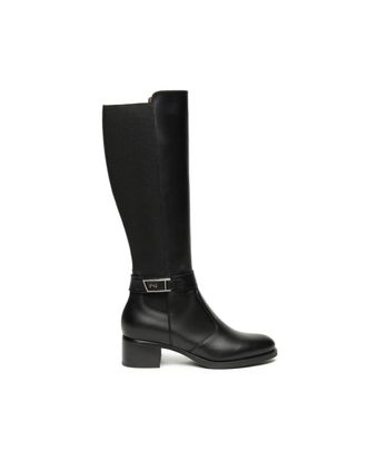 Nero Giardini I514643D Damenstiefel Aus Leder Und Gewebe - Schwarz 37 EU