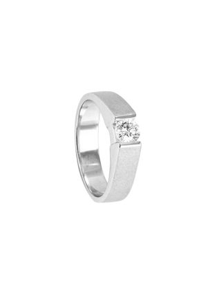 Bespoke 0.47ct Tension Set Diamond White Gold Ring - Size 59