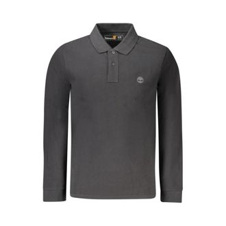 Timberland Schwarzes Baumwoll Herren Poloshirt - - Tops - Herren - Schwarzk - S