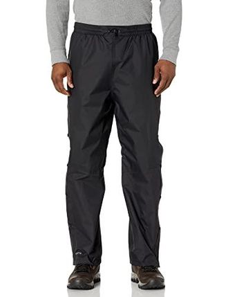 Mountain Warehouse Surpantalon imperm&eacute;able Hommes Downpour - Surpantalon Respirant, Coutures soud&eacute;es, Doublure en Maille, s&eacute;chage Rapide - pour la randonn&eacute;e Noir L