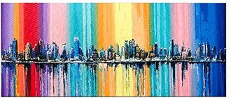 Homemania Bild für Wohnzimmer, Schlafzimmer, mehrfarbig, 70 x 3 x 100 cm, HM20KNV70 x 100 - 25, Polyester, Holz