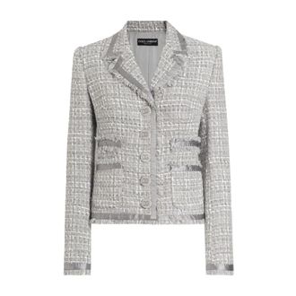 Dolce & Gabbana Kurze- einreihige Jacke - - Jackets - Damen - Grau - M