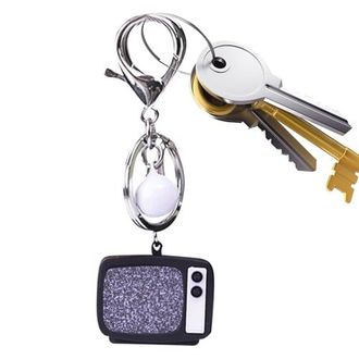 Generico Porte-cl&eacute;s TV | Porte-cl&eacute;s r&eacute;tro avec son et lumi&egrave;re | Pendentif d&eacute;coratif de sac - Pour collectionneurs, &eacute;tudiants, adolescents, adultes, touristes, 