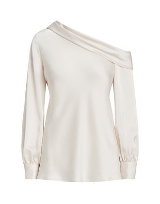 Ralph Lauren SATIN ONE-SHOULDER BLOUSE