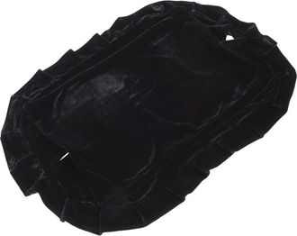 Artibetter CVUTOVO Komfortabler Klavierhocker Schutzh&uuml;lle aus Pl&uuml;sch Sitzbezug f&uuml;r Einzelne Klavierbank Weicher Hocker&uuml;berzug in Schwarz Staubabweisend f&uuml;r Musik