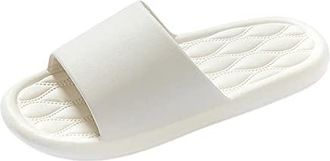 Generic Pantoufles plates confortables à séchage rapide pour couples - Semelle souple - Antidérapantes - Respirantes - Pour homme - Taille 42, blanc, 41 1/3 E