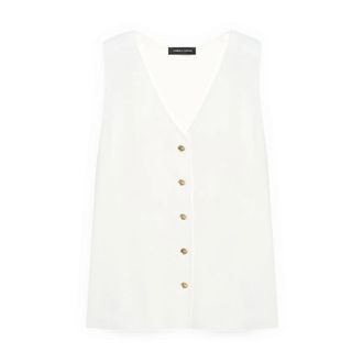 Fiorella Rubino Lange Strickweste - - Jackets - Damen - Wei&szlig; - XL