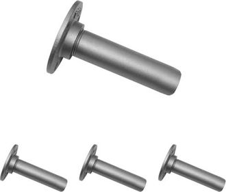 Gardinia Wandtr&auml;ger f&uuml;r Gardinenstangen mit &Oslash; 25 mm, Serie Industrial Home, 10 cm, Metall, Farbe Silber, 1 St&uuml;ck (Packung mit 4)