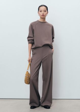 Mango Jogging Lyocell taille &eacute;lastique marron moyen - Femme - S - MANGO