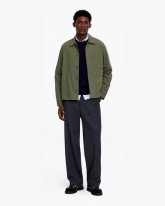 Arket Overshirt Aus Baumwolle -Gr&uuml;n