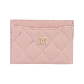 Chanel Pre-owned Timeless Classic Caviar Skin Card Case - Femme - Pre-owned - Rose - Taille: ONE Size