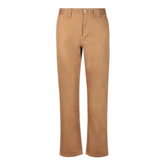Burberry Braune Straight-Cut Hose Aw23 - - Trousers - Herren - Braun - S