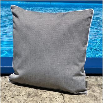 Heimtexland Outdoorkissen Dekokissen Schmutz- und Wasserabweisend Outdoor Garten Kissen Lotus Effekt 45x45 dunkelgrau Typ676