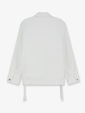 Loewe Womens Denim Jacket Paulas Ibiza-Workwear White Cotton