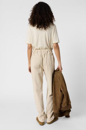 Gerard Darel Pantalon 7/8 en coton et lin m&eacute;lang&eacute;s - AUDETTE - Sable