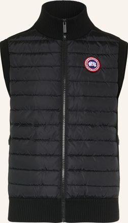 Canada Goose Daunenweste Hybridge Im Materialmix schwarz