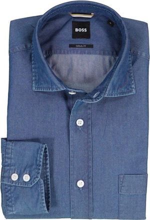 HUGO BOSS Herren Hemd blau