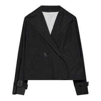 Max Mara Veste l&eacute;g&egrave;re &agrave; double boutonnage - Femme - Vestes - Noir - Taille: 32 FR