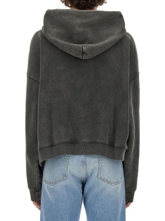 Acne Studios Skull-Print Cotton Sweatshirt - Black
