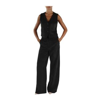 Marella &Auml;rmellose Weste & Marlenehosen-Ensemble - - Jumpsuits & Playsuits - Damen - Schwarzk - M