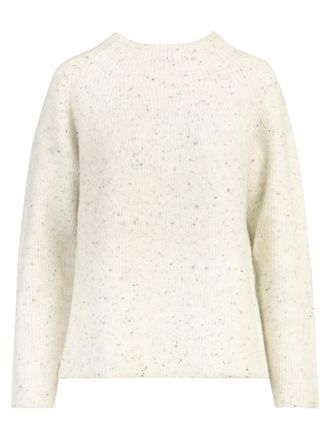 Apart Fashion APART Pullover aus Einer Wollmischung in Halbpatent gestrickt, Creme-blau meliert, 36/38