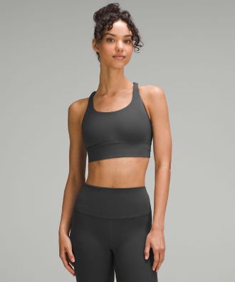 lululemon Energy BH Lang f&uuml;r Frauen - Gr&ouml;&szlig;e 10 in Graphite Grey