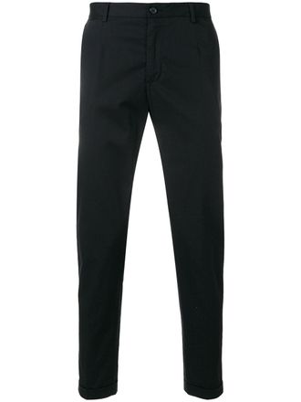 Dolce & Gabbana pantalon chino à étiquette logo - Noir