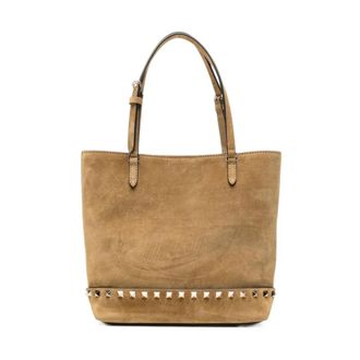 Valentino Garavani Rockstud Kleine Ledertasche - - Bags - Damen - Beige - ONE SIZE