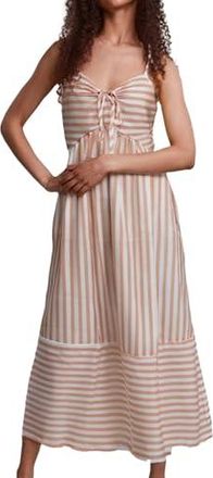 Generic Robe longue d&eacute;t&eacute; &agrave; bretelles spaghetti &agrave; rayures style boh&egrave;me d&eacute;contract&eacute; pour les vacances, la plage, les vacances, la plage, les vacances, Rouge, XL