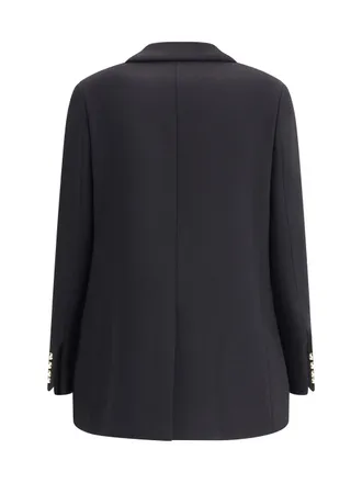 Blaz&eacute; Milano Womens Resolute Everyday Blazer Jacket Black Fleece Wool Ovis Aries Blazers & Vests