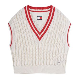 Tommy Jeans Damen, Strickwaren, Beige, MGr&ouml;&szlig;e