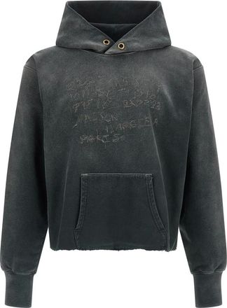 Maison Margiela Femme, Sweatshirts et sweats &agrave; capuche, Gris, Taille: 38 FR Numeric Signature Sweat &agrave; capuche