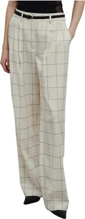Erika Cavallini Semi Couture Femme, Pantalons, Blanc, Taille: 36 FR Pantalon Droit Tailleur