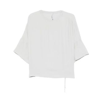 Liviana Conti Femme, Blouses et Chemises, Blanc, Taille: 38 FR Demi Blouse
