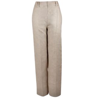 Brunello Cucinelli Hose mit Bundfalten und elastischem Bund - - Trousers - Damen - Grau - XS