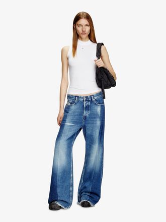 Diesel Womens Tank Top T-Mokky Stretch Viscose White T-Shirts & Jerseys