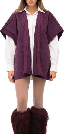 Twinset Femme, Vestes, Violet, Taille: ONE Size Poncho