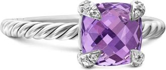 David Yurman bague Ch&acirc;telaine en argent sterling sertie dam&eacute;thyste et de diamants - Violet
