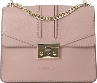 Seidenfelt Manufaktur Abendtasche Umh&auml;ngetasche Roros Big Dark Blush/Gold altrosa